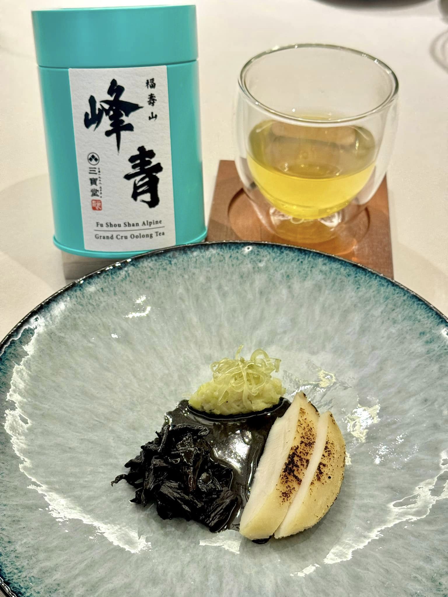 Abalone & Gim X Fu Shou Shan Alpine Grand Cru Oolong Tea [ Tea Pairing ...